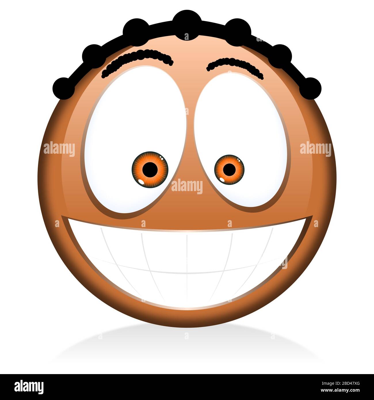 Smiley qui sourit noir et blanc Banque de photographies et d’images à ...