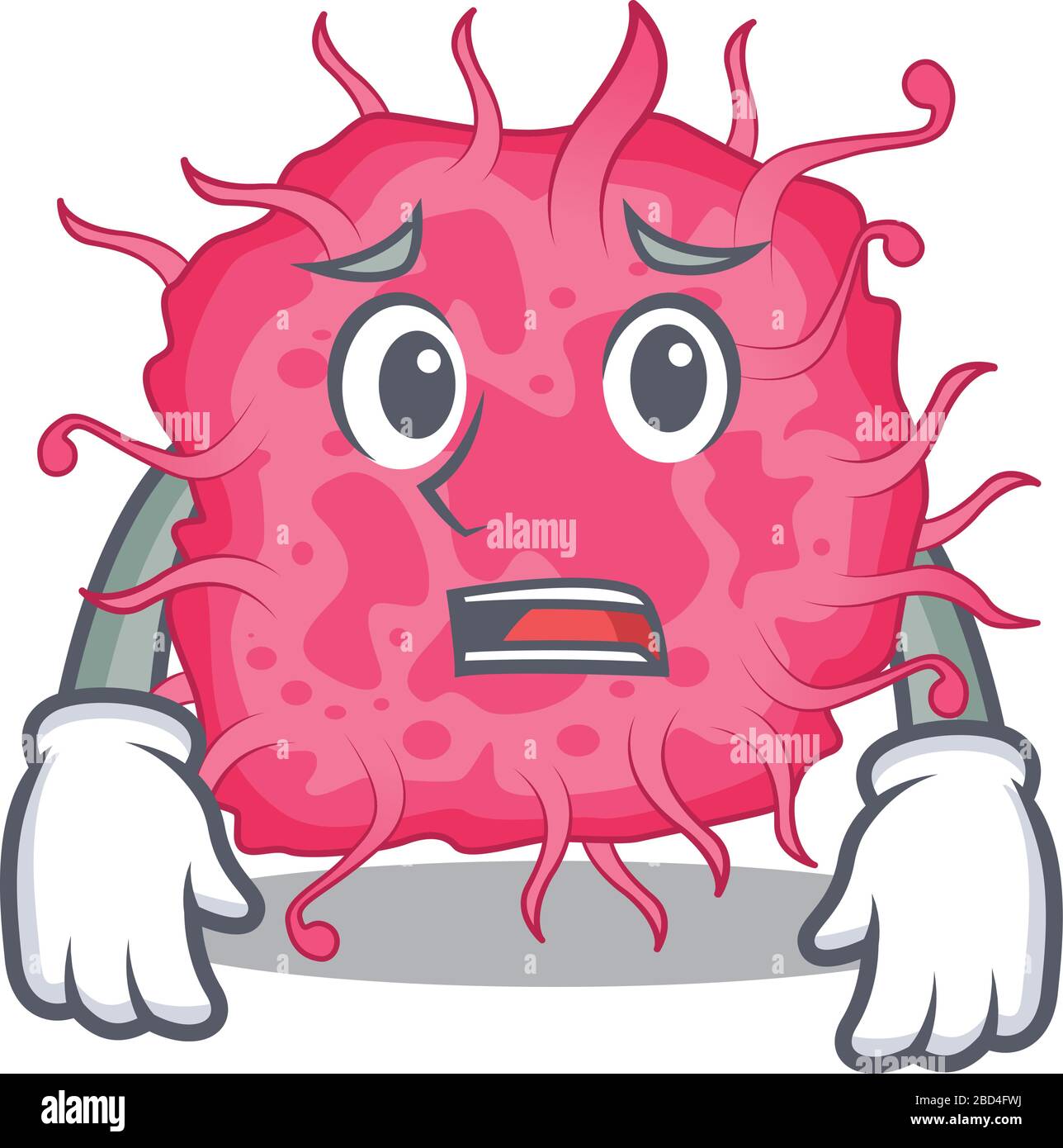 Style de dessin animé de bactéries pathogènes montrant le visage ...