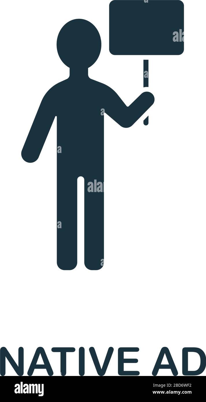 Icône native de la collection de streaming. Icône publicitaire native ...