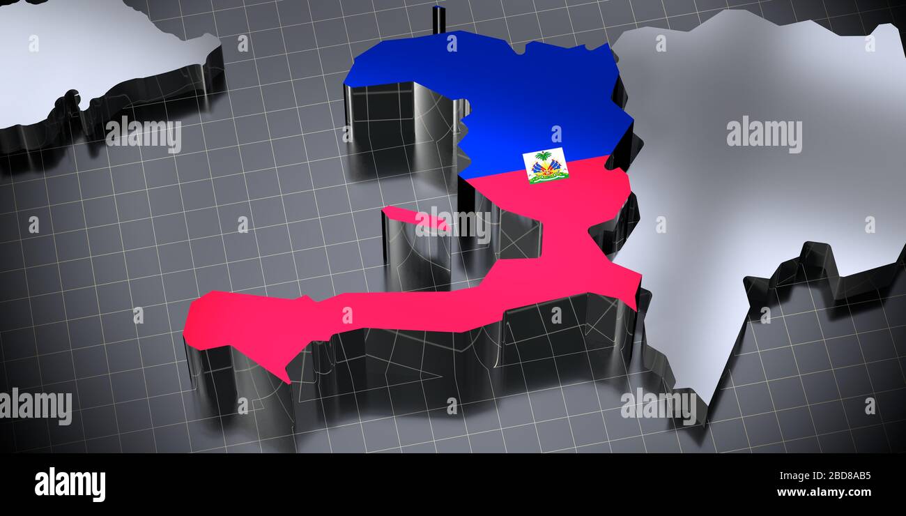 Map flag haiti Banque de photographies et d’images à haute résolution ...