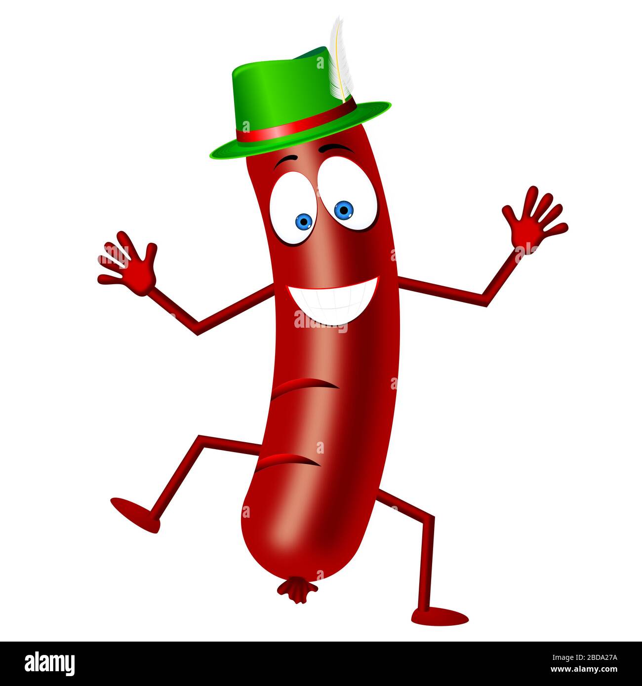 Cartoon sausage Banque d'images détourées - Alamy
