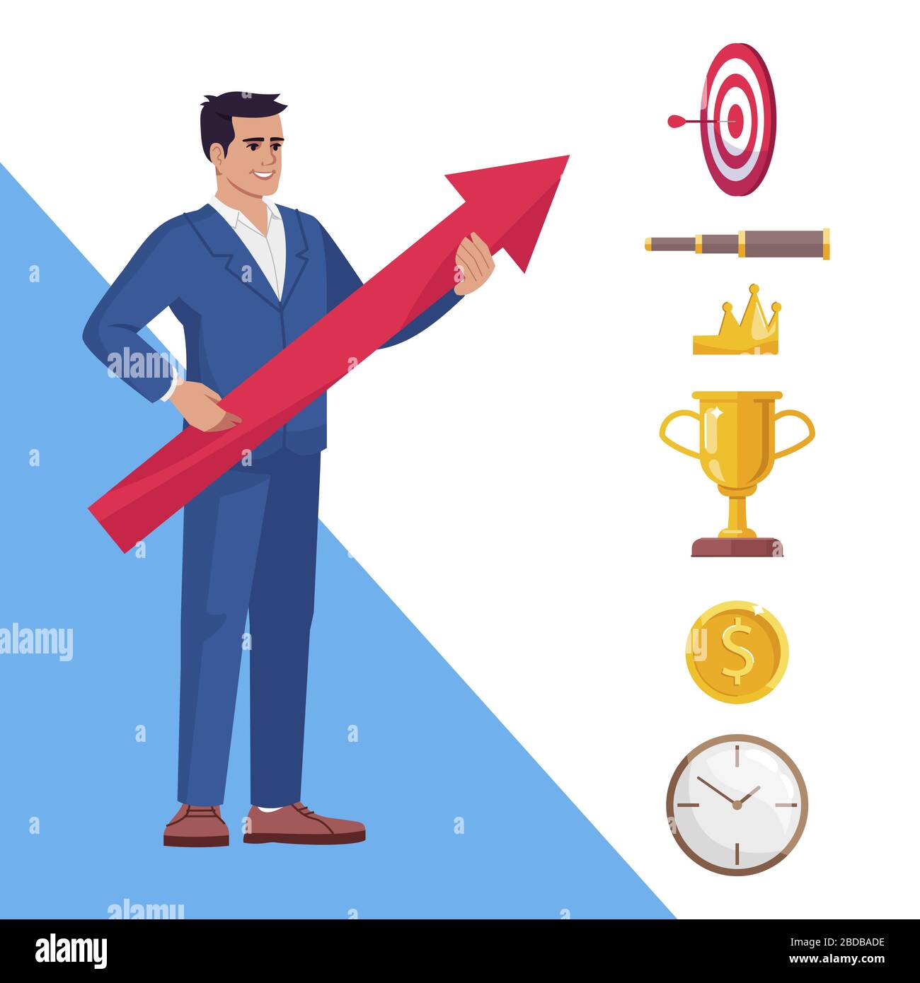 Objectifs du lieu de travail et définition d'objectifs illustration ...