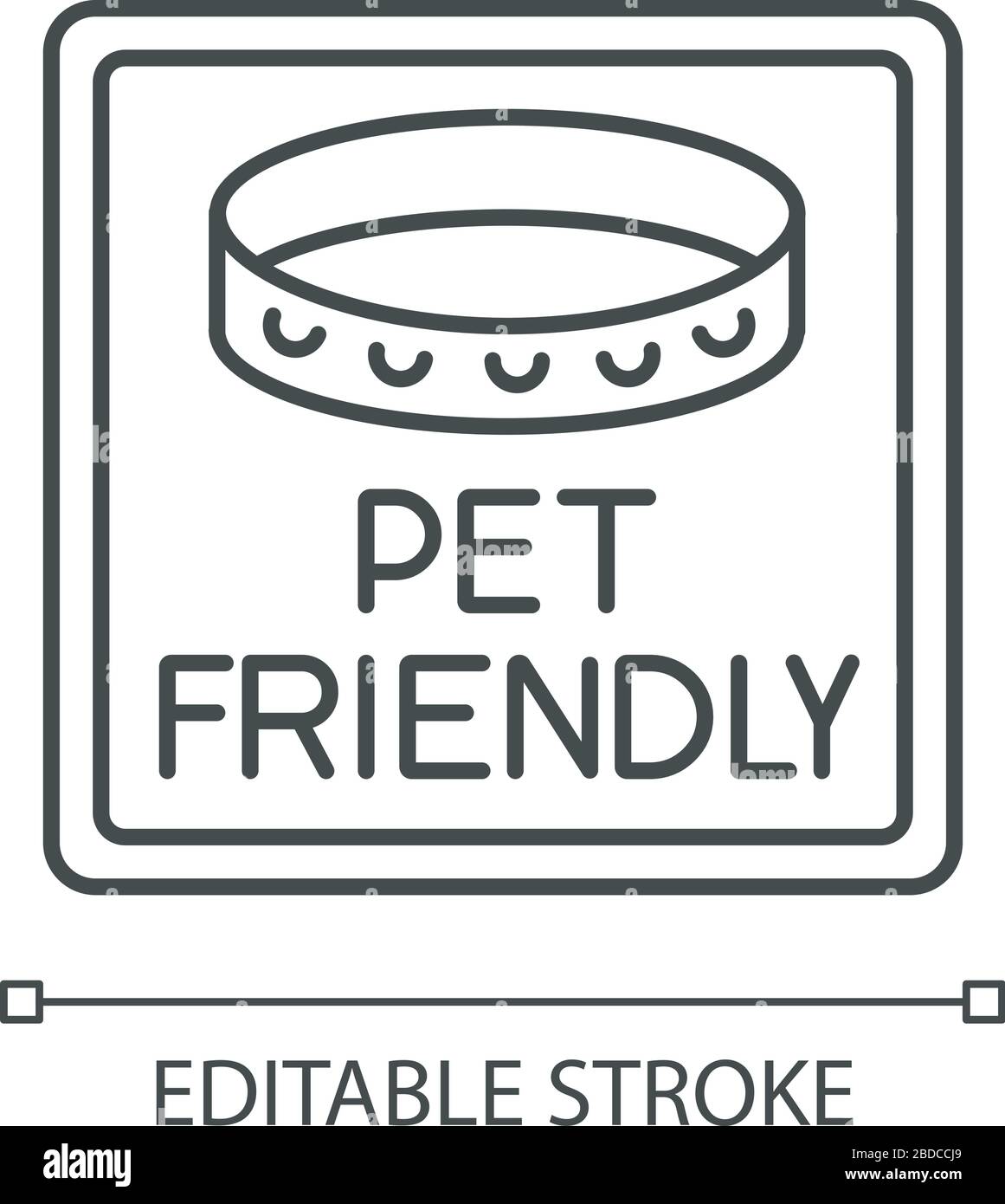 Symbole de zone PET friendly pixel icône linéaire parfaite. Animaux ...