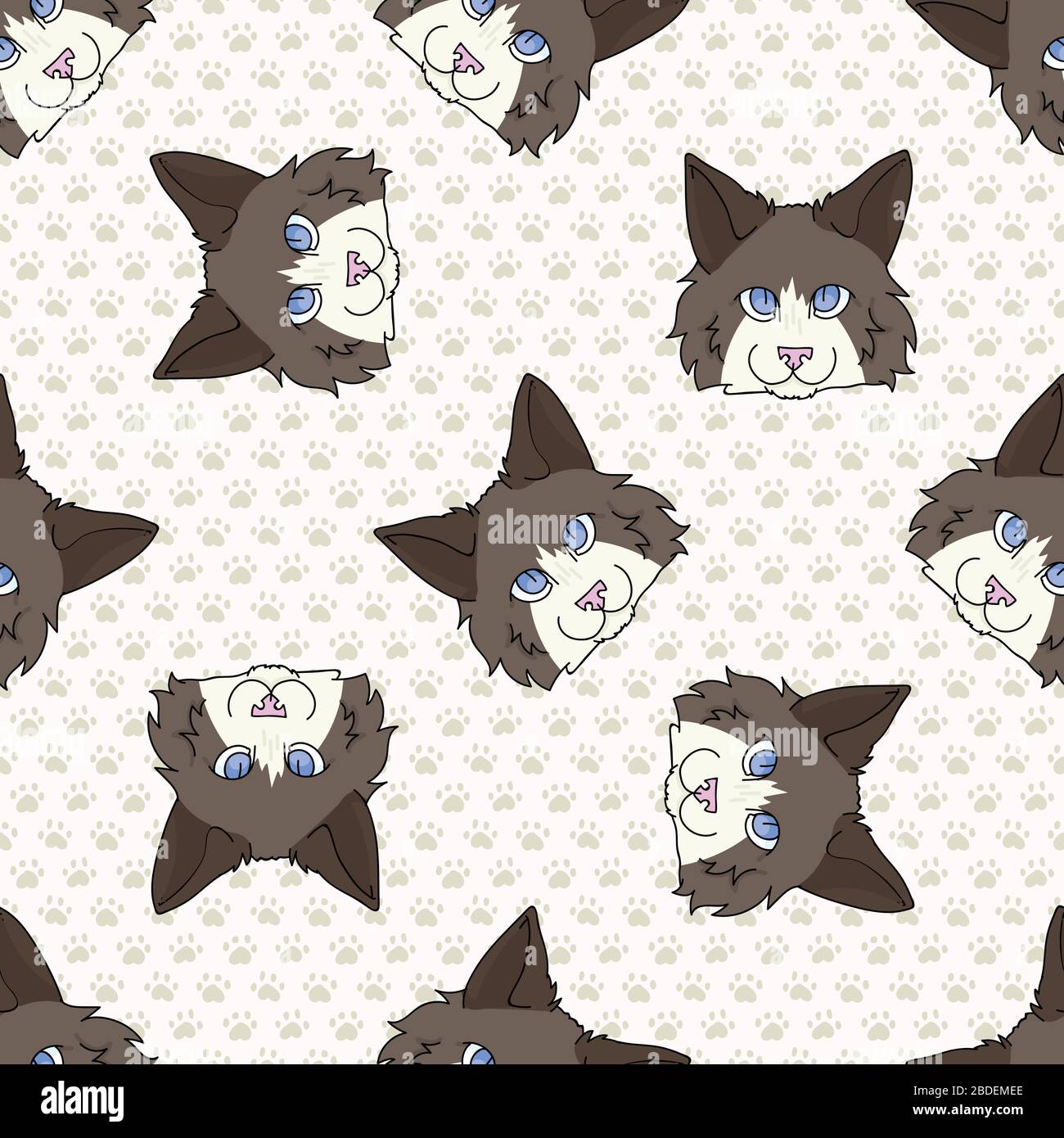 Ragdoll chaton mignon Banque d'images vectorielles - Alamy