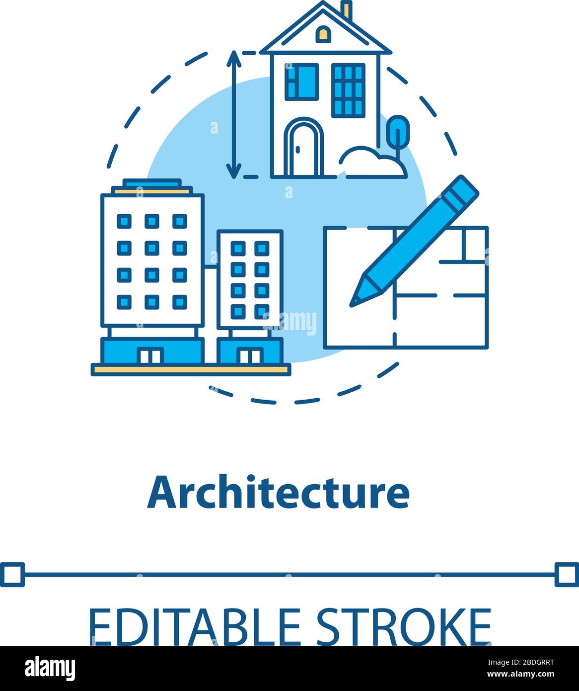 Icône de concept de conception d'architecture urbaine. Illustration de ...