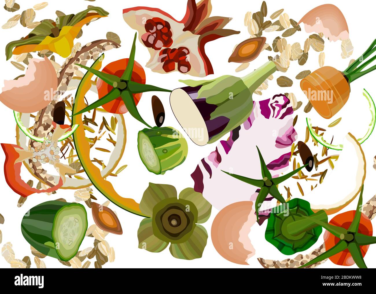 Tas de restes Banque d'images vectorielles - Alamy