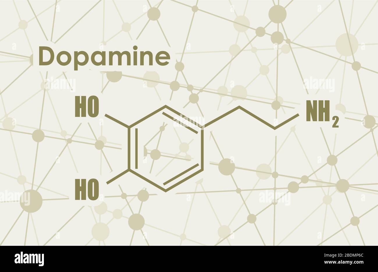 Dopamine chemical formula science symbol Banque d'images vectorielles ...