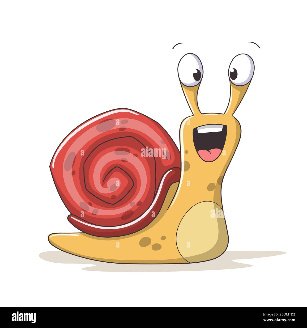 Escargot de dessin animé Banque d'images vectorielles - Alamy