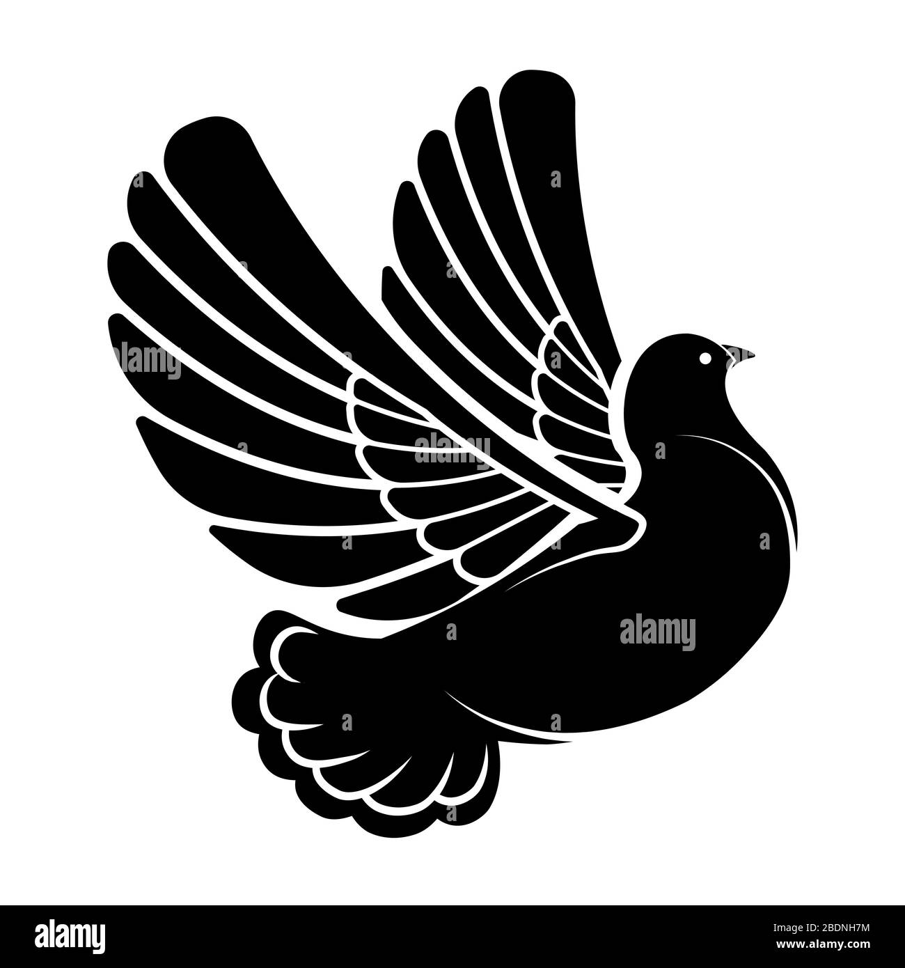 Silhouette d'oiseau en vol Banque d'images noir et blanc - Page 2 - Alamy