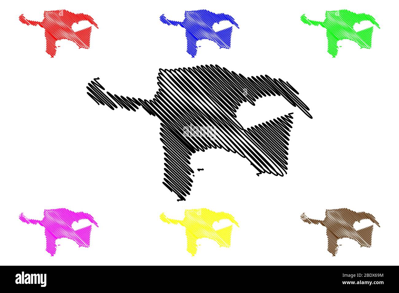 Baku City (République d'Azerbaïdjan) illustration vectorielle de la ...