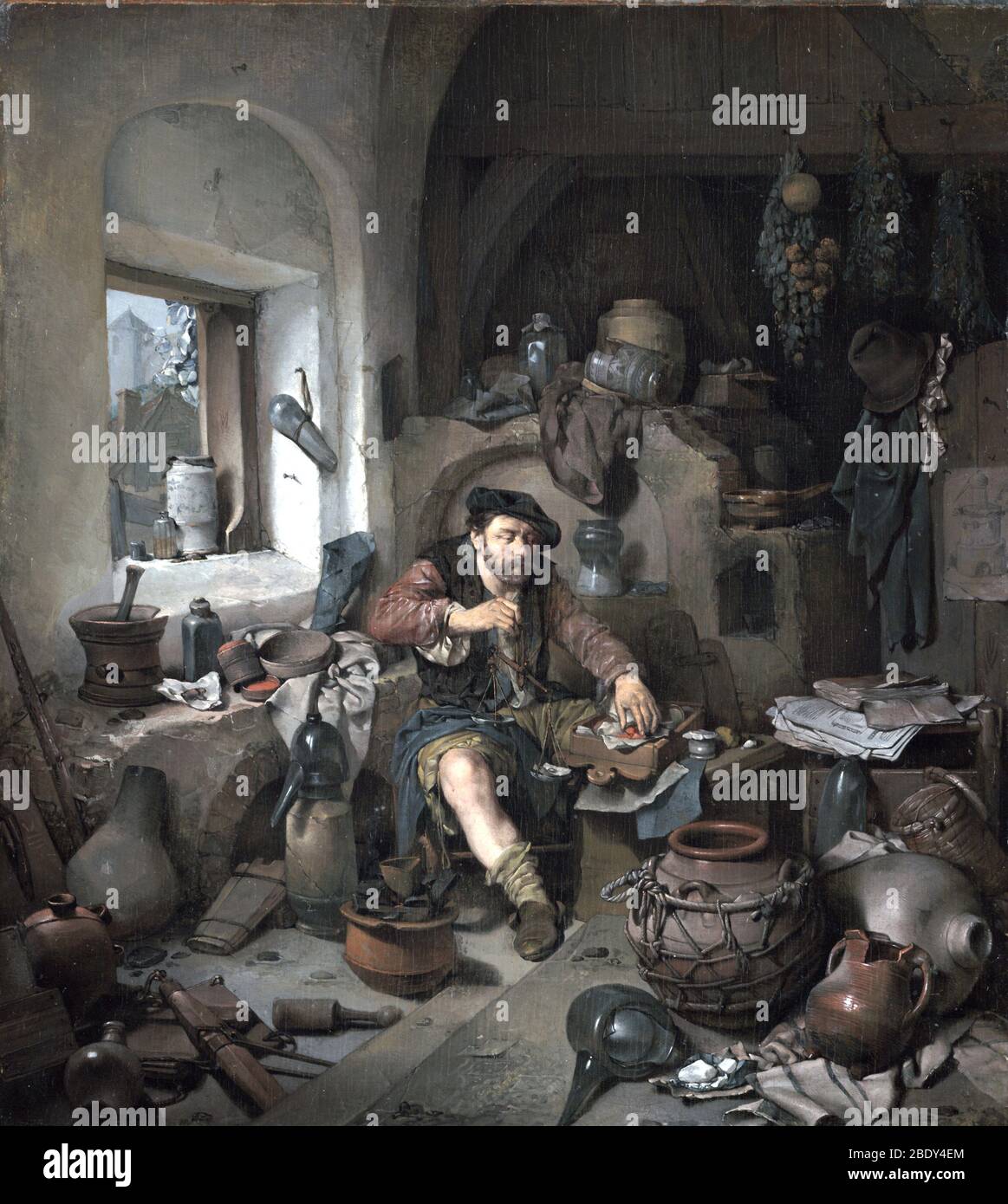 Alchemist alchemy painting Banque de photographies et d’images à haute ...