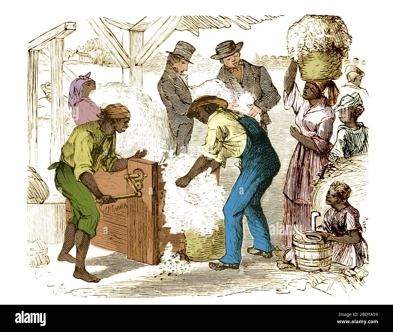 Eli whitney with cotton gin Banque de photographies et d’images à haute ...