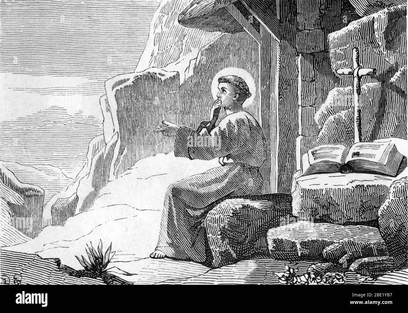 Représentation de saint Jean Climaque (ou le Sinaitique) moine syrien ...