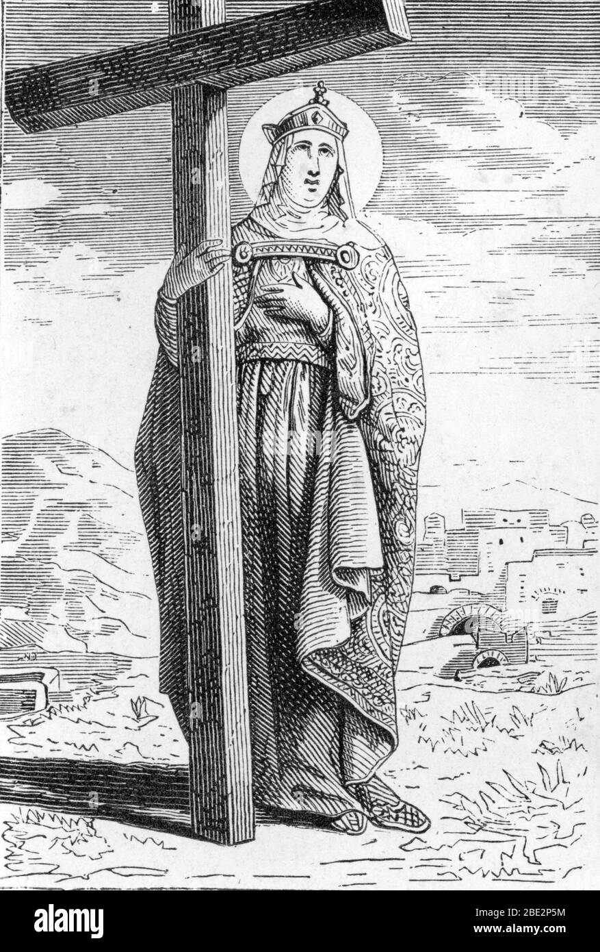 Représentation de sainte Hélène, Mere de l'empereur Constantin le Grand ...