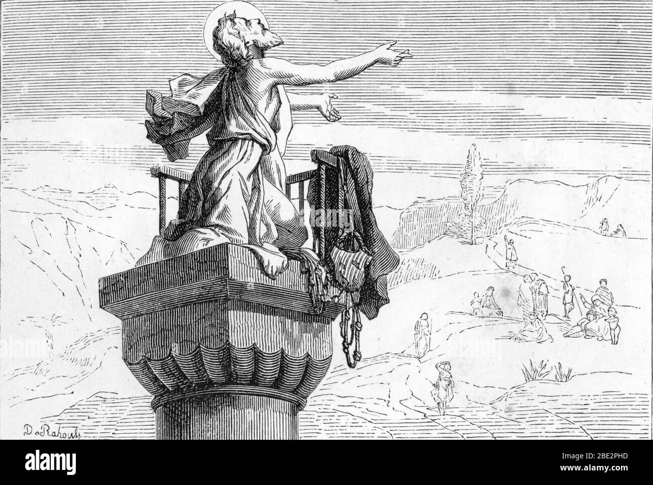 Représentation de Saint Simeon le Stylite dit Simeon (simon) l'ancien ...