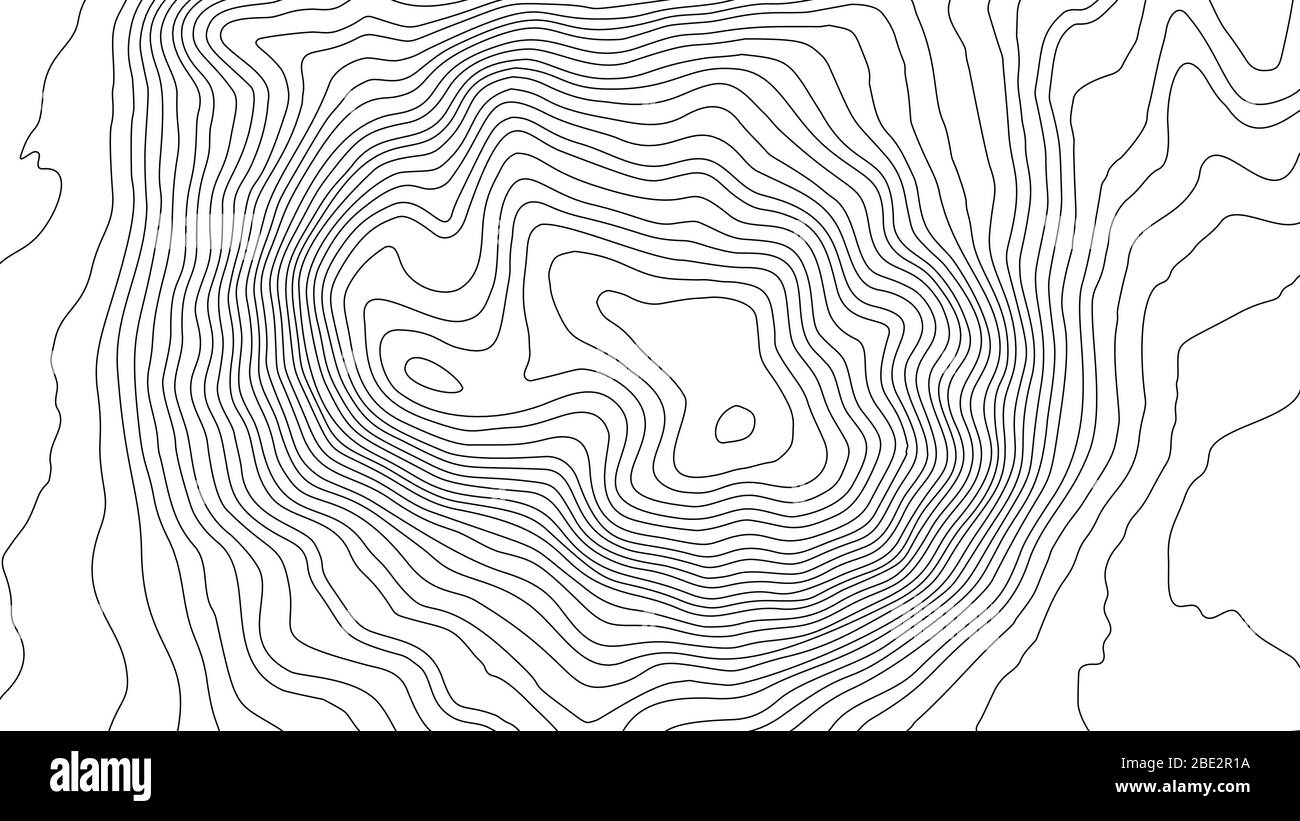 Les contours gris vector de la topographie. La montagne d'illustration ...
