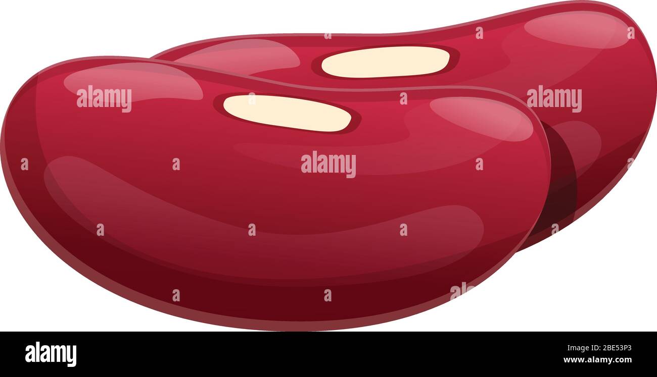 Icône haricots rouges. Dessin animé d'une icône vectorielle de haricots ...