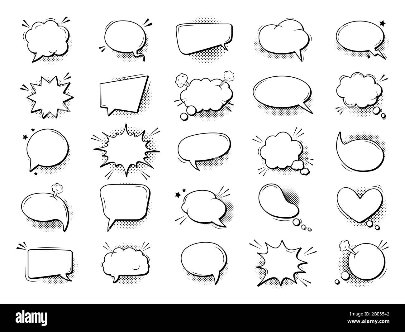 Bulle de discussion de dessin animé dans le style de bande dessinée ...