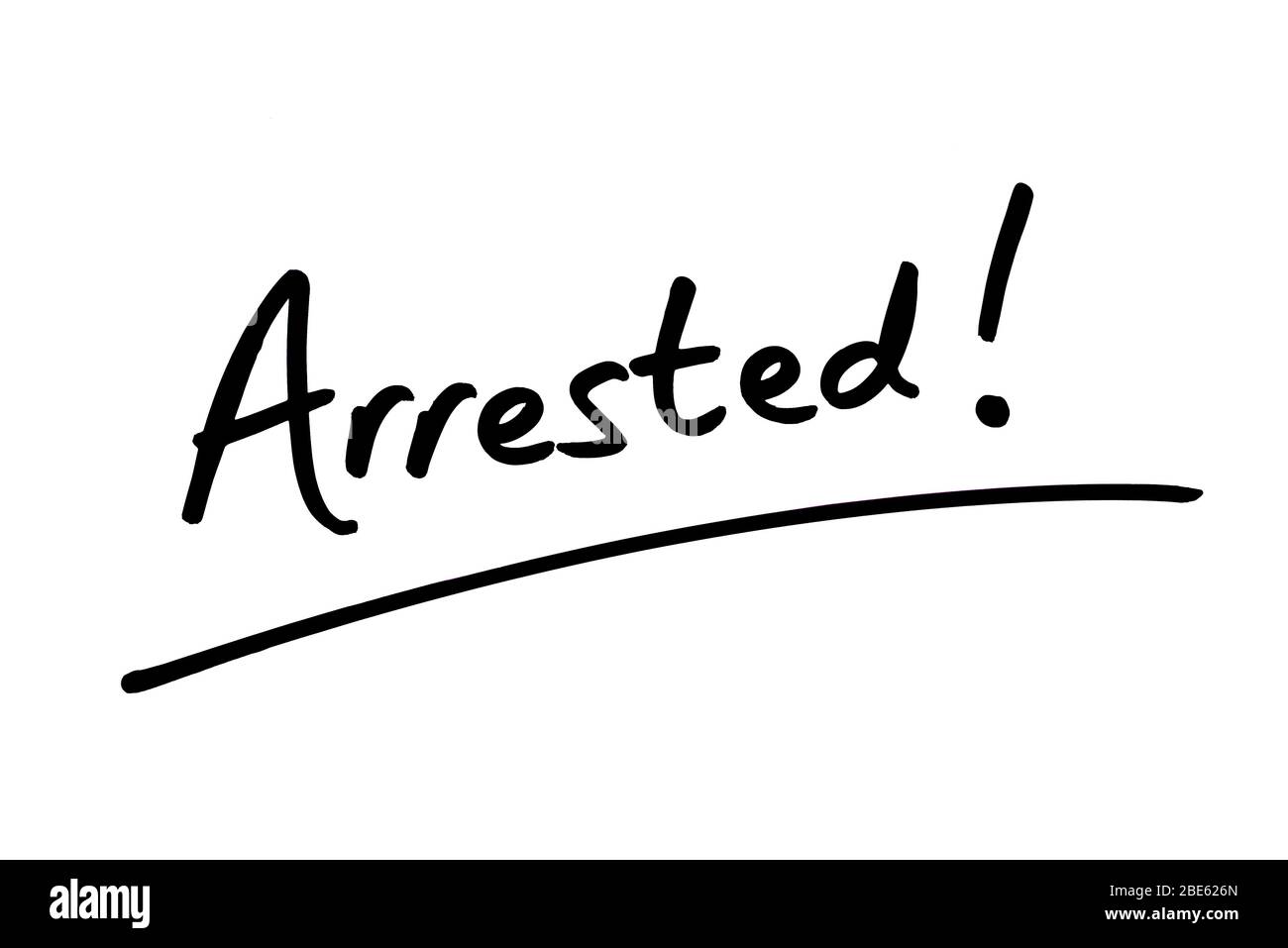 Arrested and jailed Banque d'images détourées - Alamy