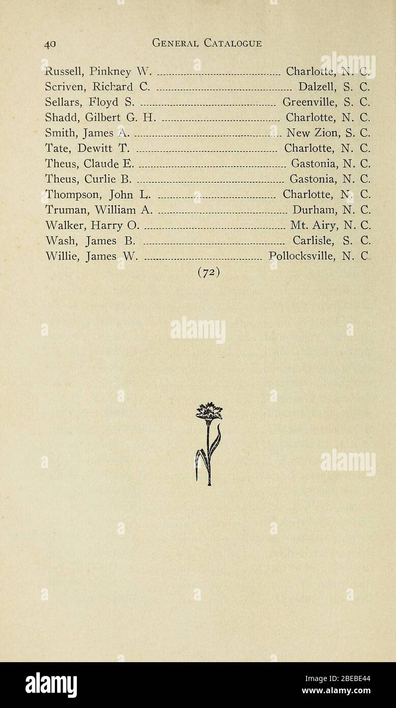 'Biddle University General Catalog [1911-1912]; le catalogue annuel de ...