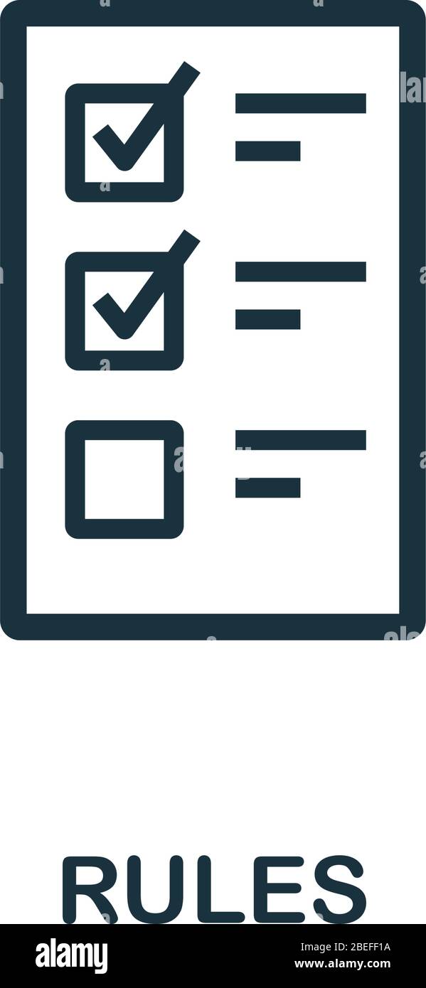 Icône règles. Élément simple de la collection de régulation. Icône ...