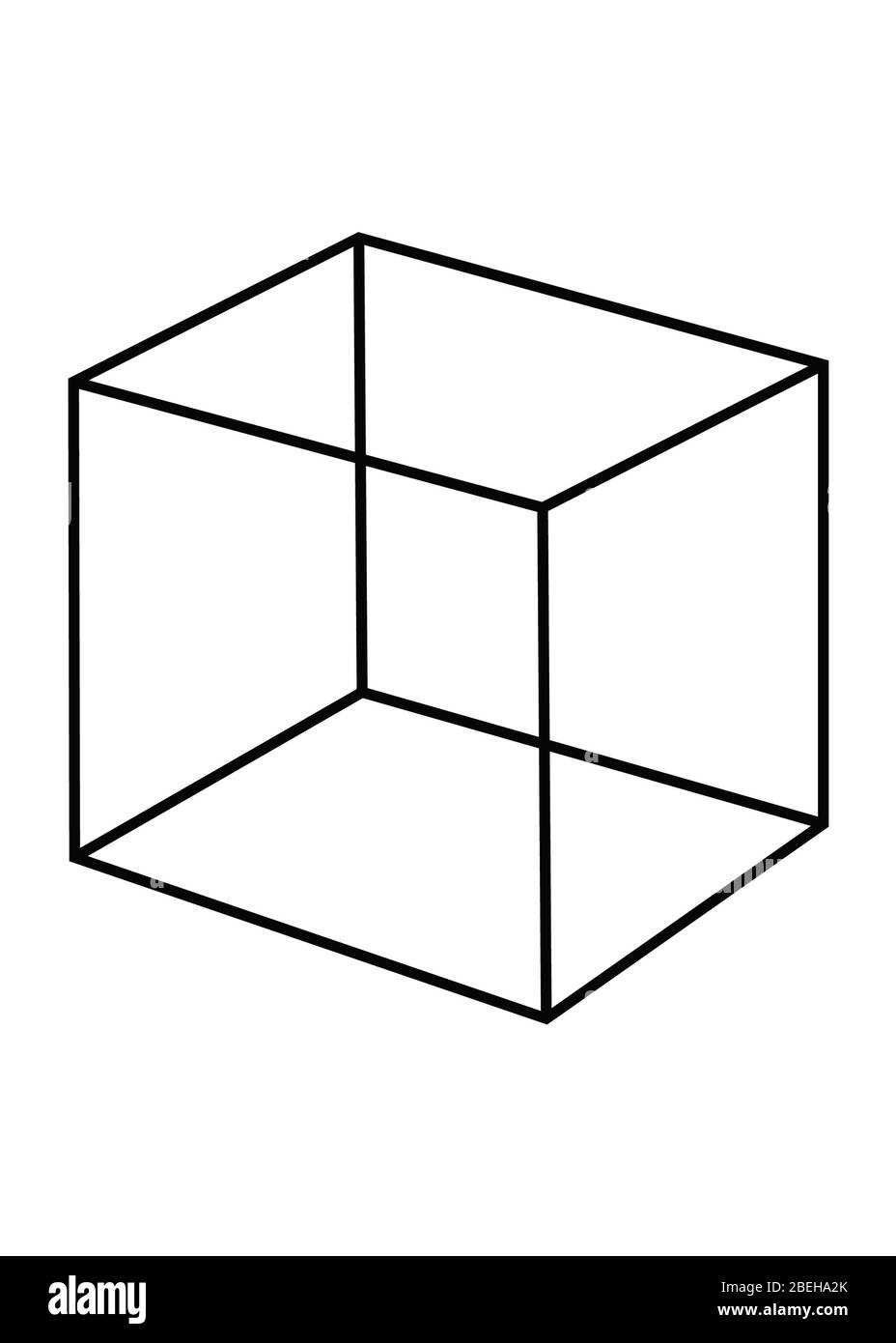 Impossible cube optical illusion illusion Banque de photographies et d ...