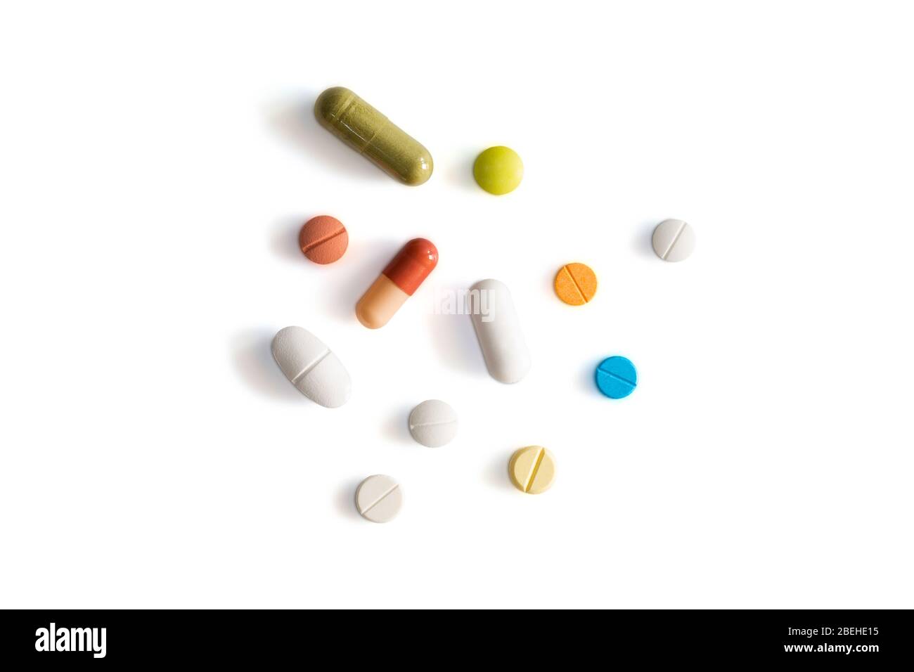 Comprimés, comprimés et capsules de médicaments pharmaceutiques variés ...