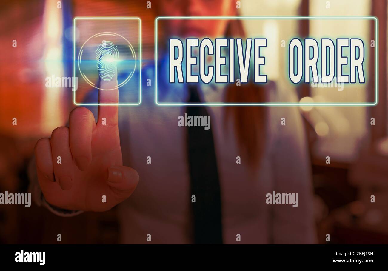 Ordre De Réception Du Texte D'Écriture Manuscrite. Photo conceptuelle ...
