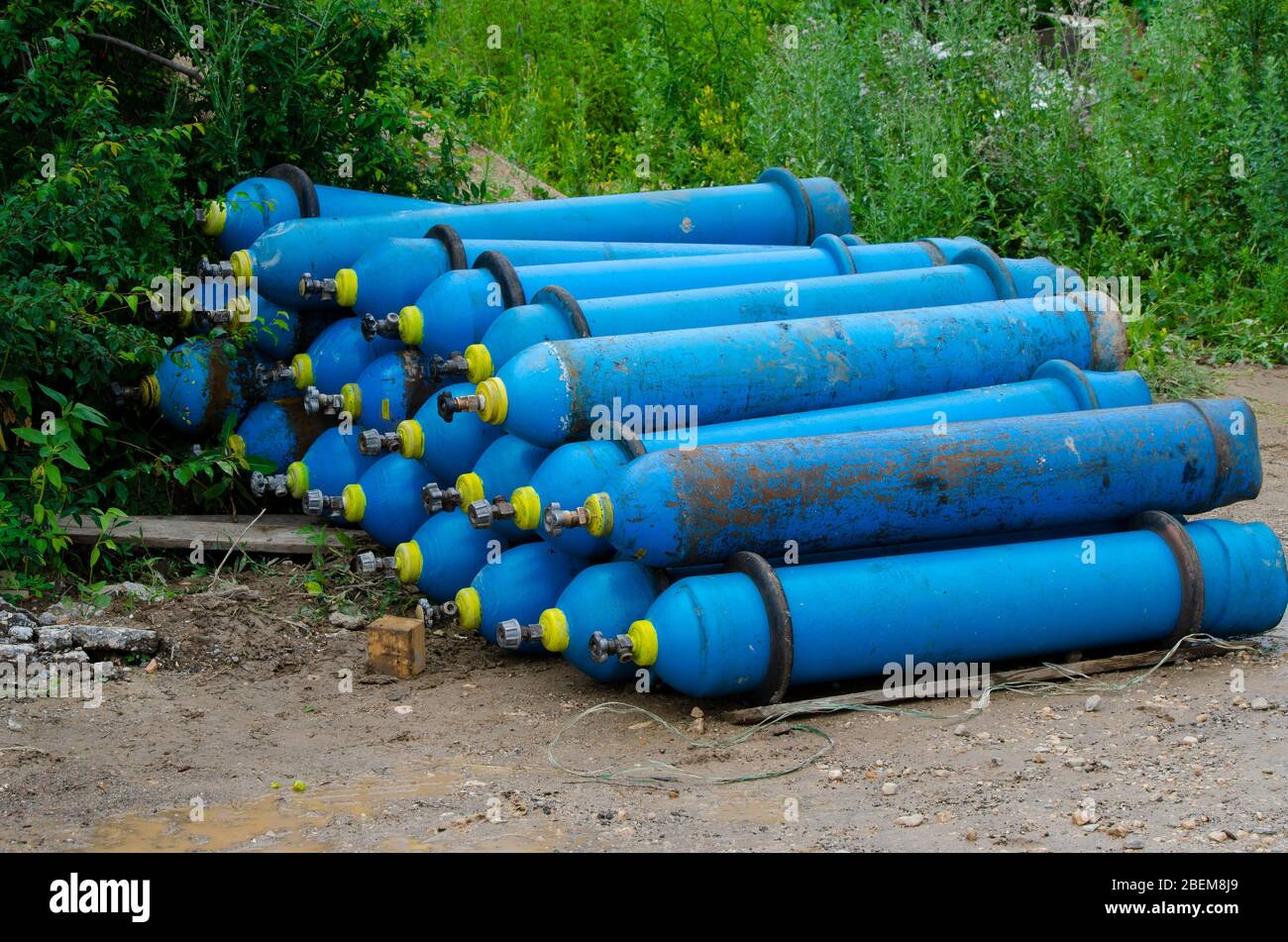 Oxygen tank welding Banque de photographies et d’images à haute ...