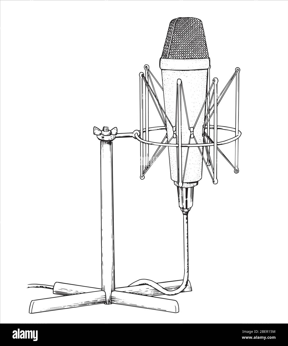 Microphone line drawing Banque de photographies et d’images à haute ...