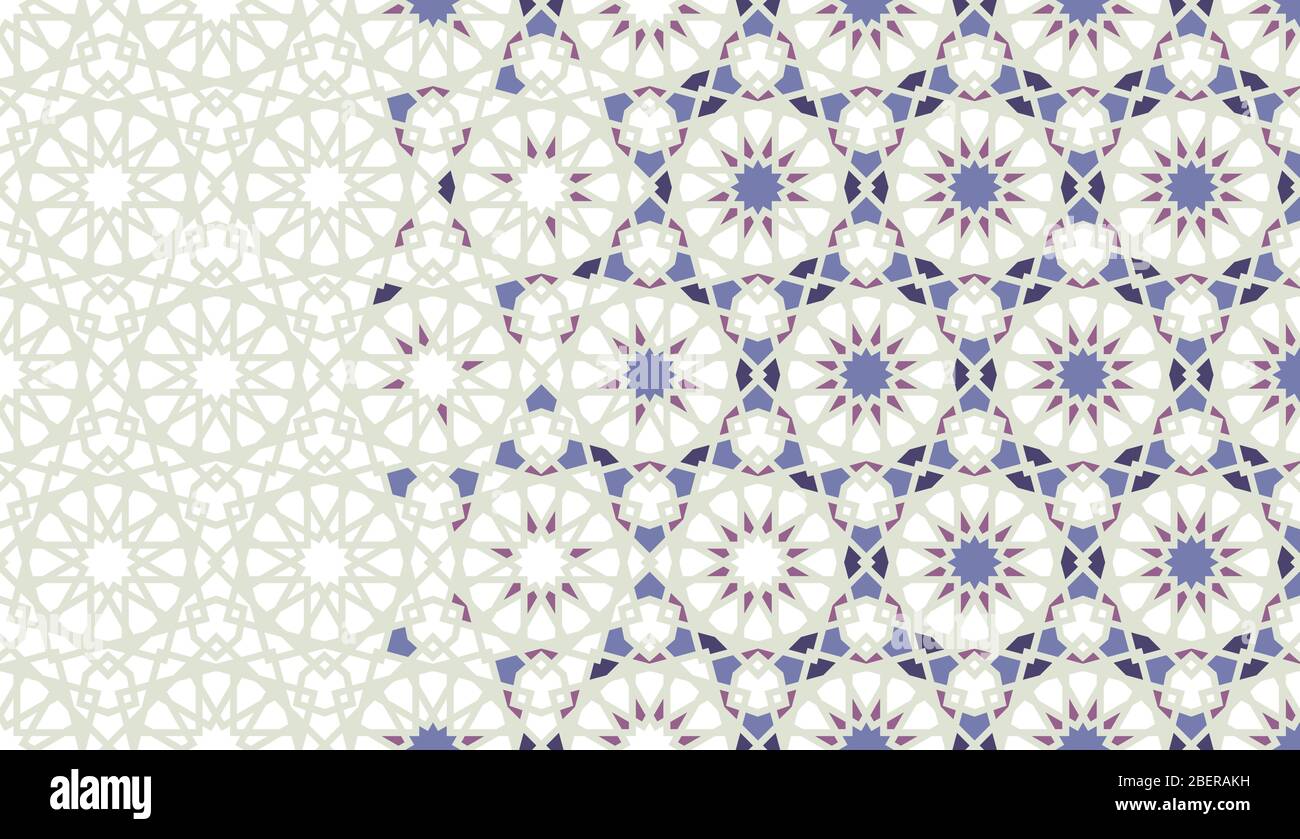 Bordure vectorielle en mosaïque arabesque, motif, arrière-plan. Motif ...