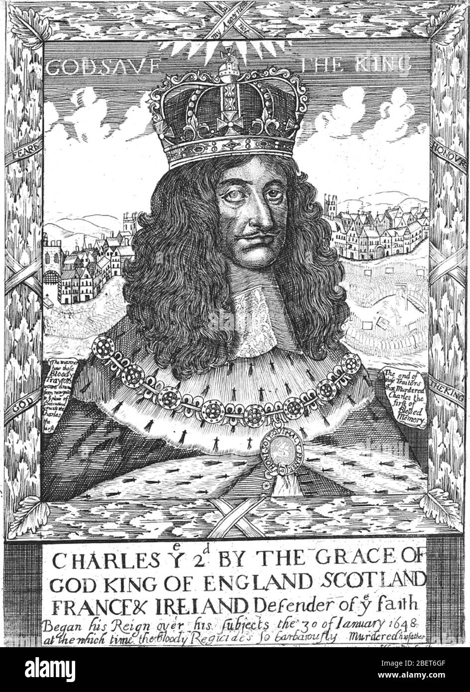 King charles ii of england Banque d'images noir et blanc - Alamy