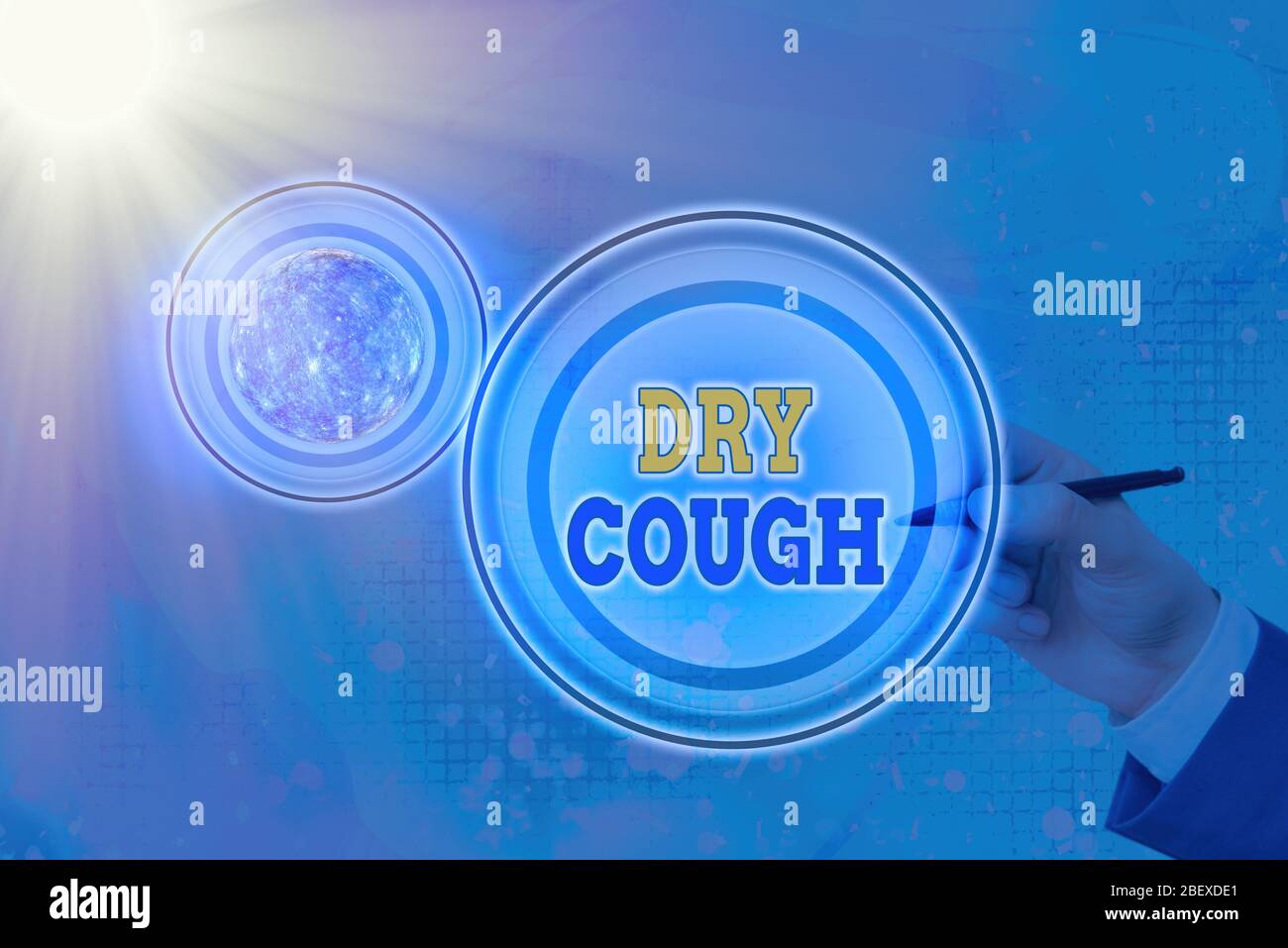 Panneau texte indiquant Dry Cough. Photo d'affaires texte toux qui ne ...