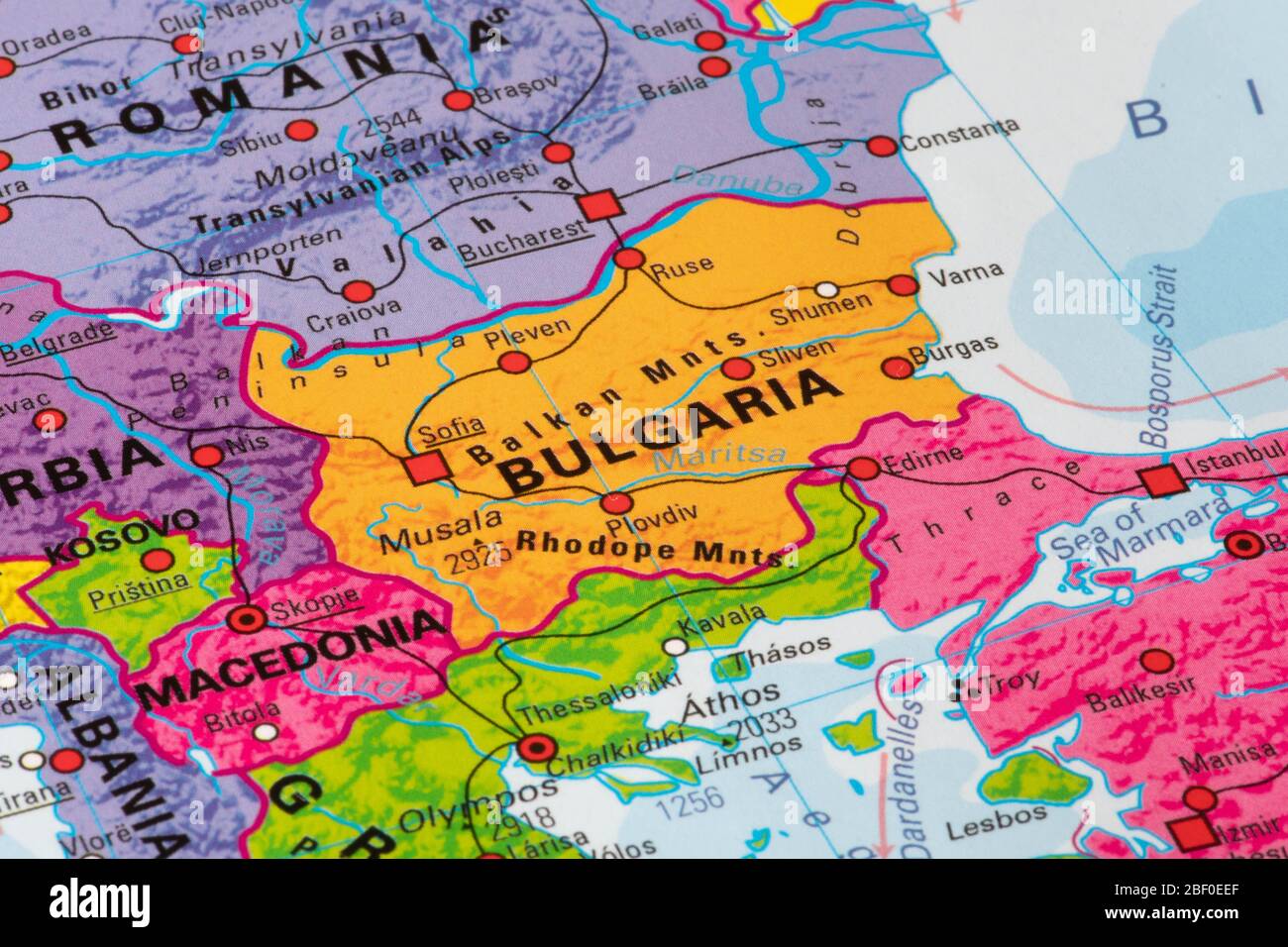 Bulgaria europe map Banque de photographies et d’images à haute ...
