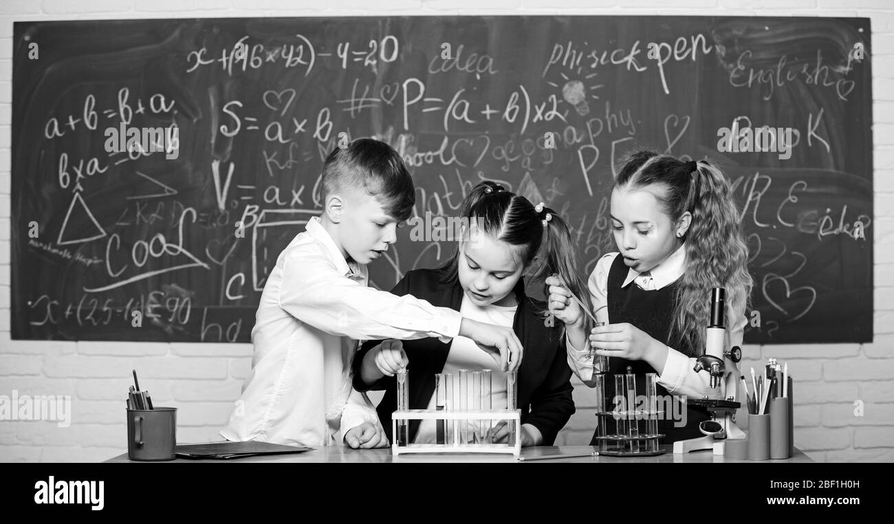 Tubes à essai avec des substances liquides. Étude des états liquide ...