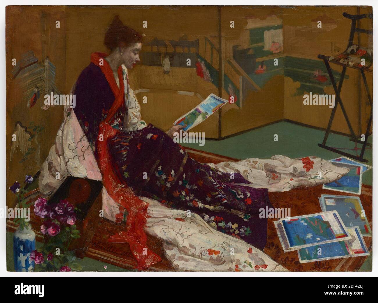 Caprice en violet et or Banque de photographies et d’images à haute ...