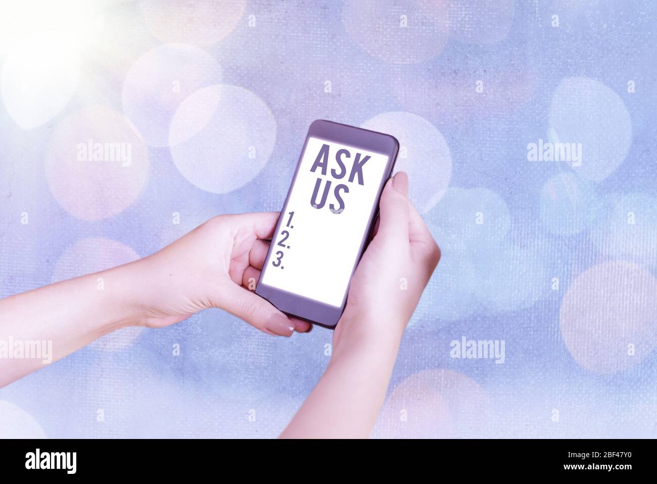 Texte de l'écriture nous le demander. Photo conceptuelle d'accepter des ...