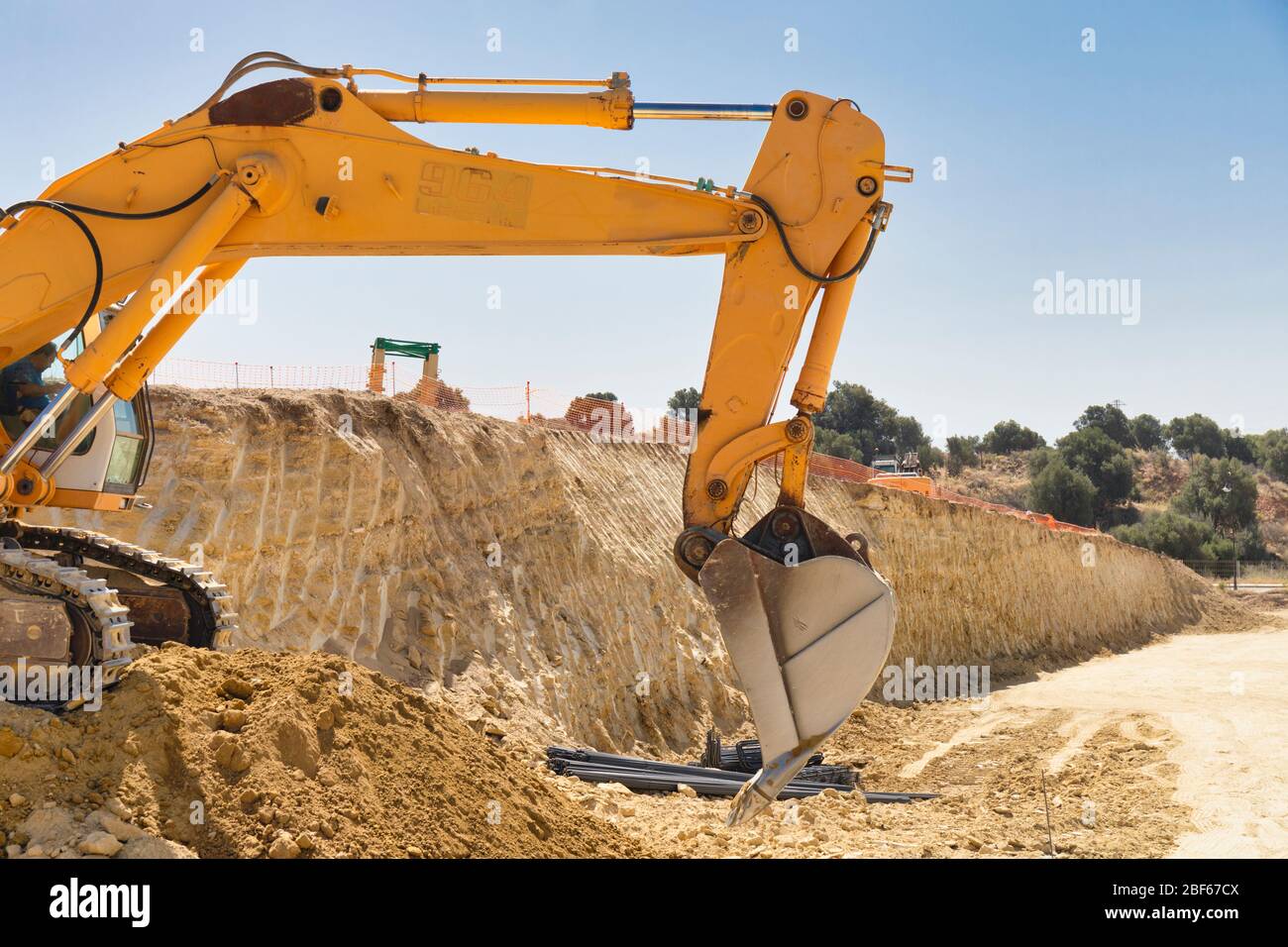 Pelle excavatrice de construction Banque de photographies et d’images à ...