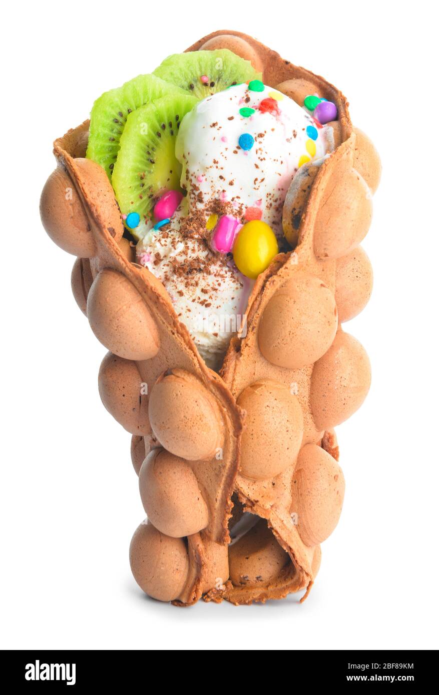 Bubble waffle Banque d'images détourées - Alamy