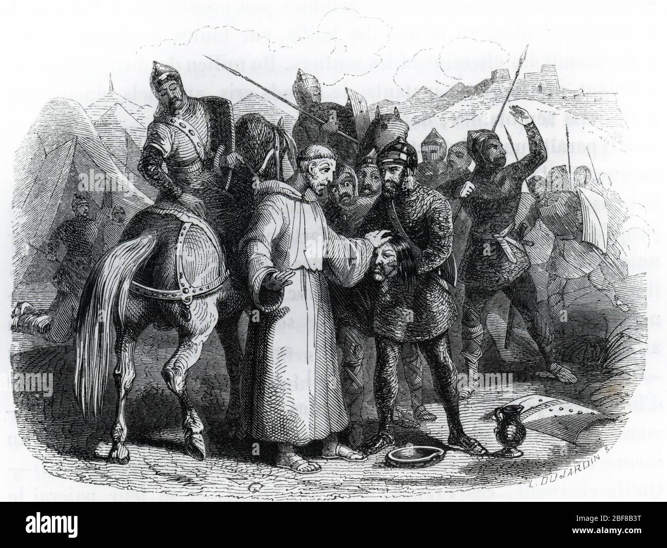 'La mort du roi de Bretagne Morvan Lez-Breizh ou Murman en 818' (mort du Roi breton Morman ...