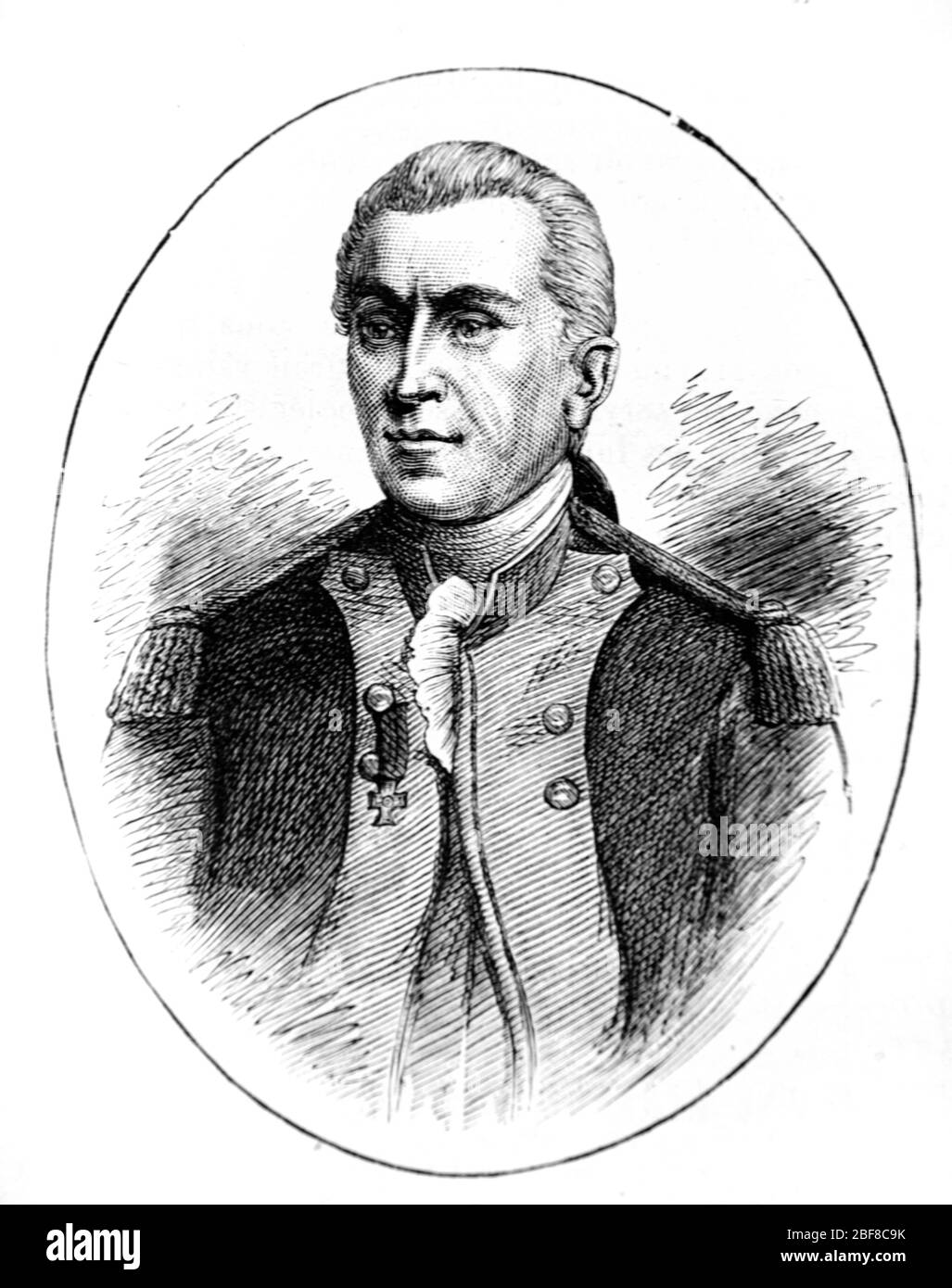 Portrait de Jean Paul Jones (1747-1792) Commandant naval américain ou ...