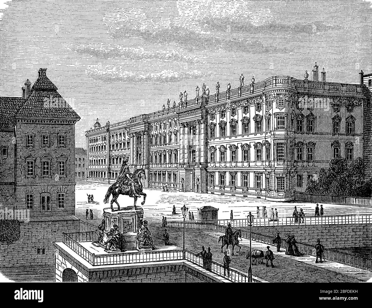 Le palais royal de Berlin, Allemagne, CA 1840 / Das königliche Schloß à ...