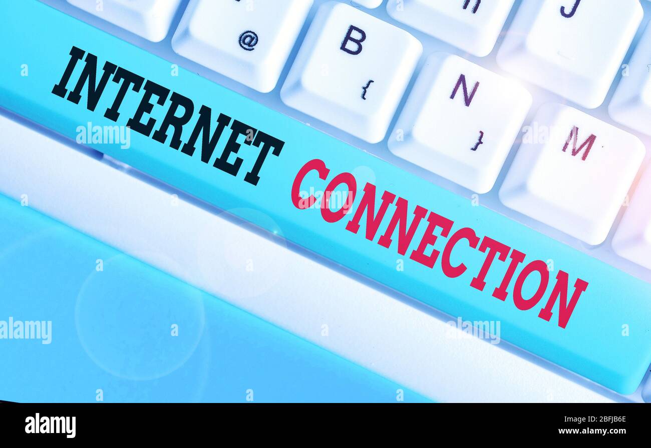 Texte de l'écriture l'écriture d'une connexion Internet. Photo ...