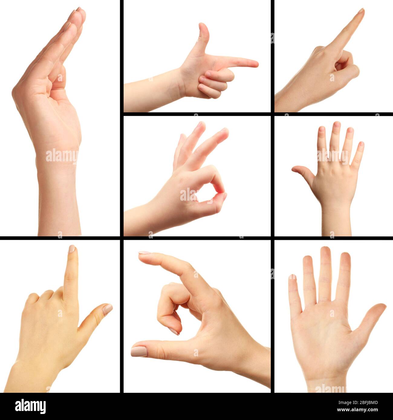 Collage geste de la main Banque d'images détourées - Alamy