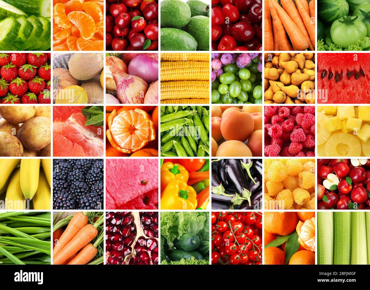 Collage de frutas y verduras Banque de photographies et d’images à ...