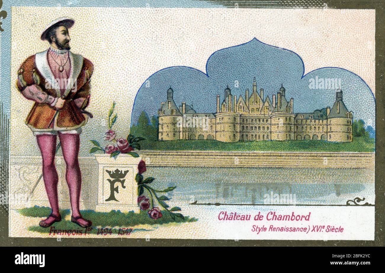 Portrait de François Ier (1494-1547) au château de Chambord (Portrait ...