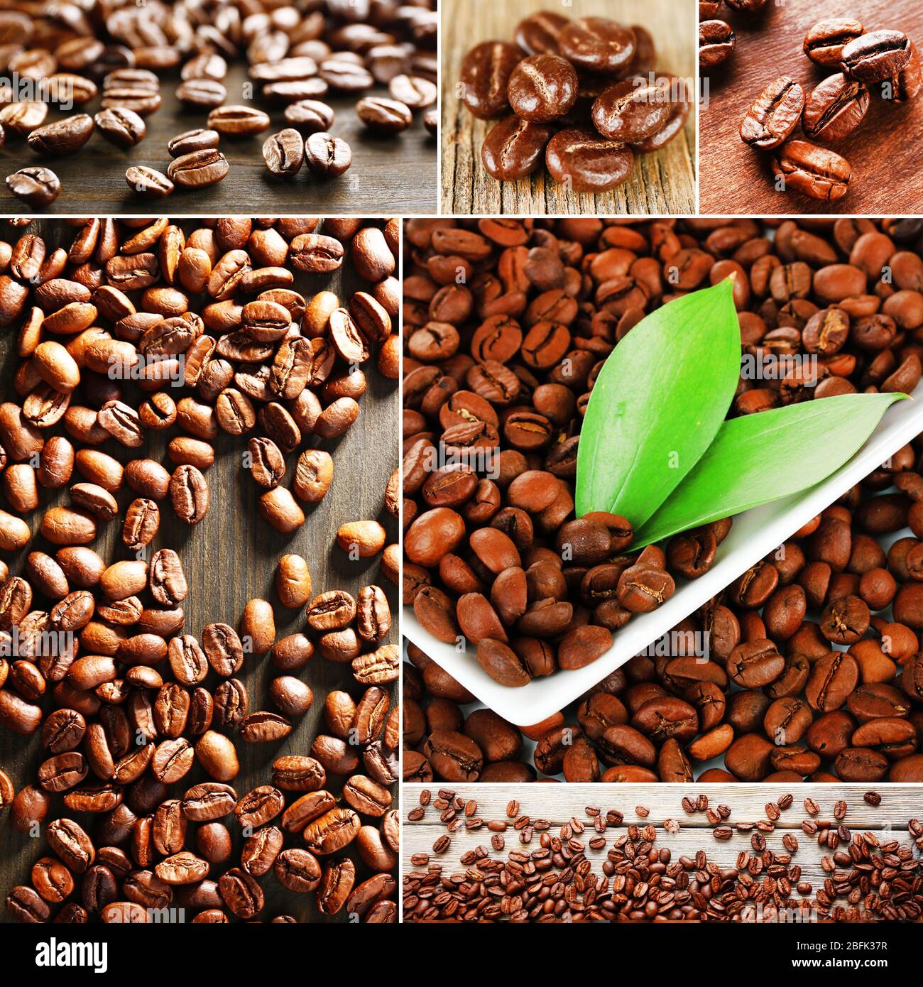 Coffee collage Banque de photographies et d’images à haute résolution ...