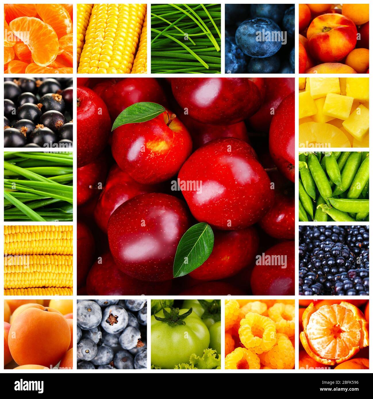 Collage de frutas y verduras Banque de photographies et d’images à ...