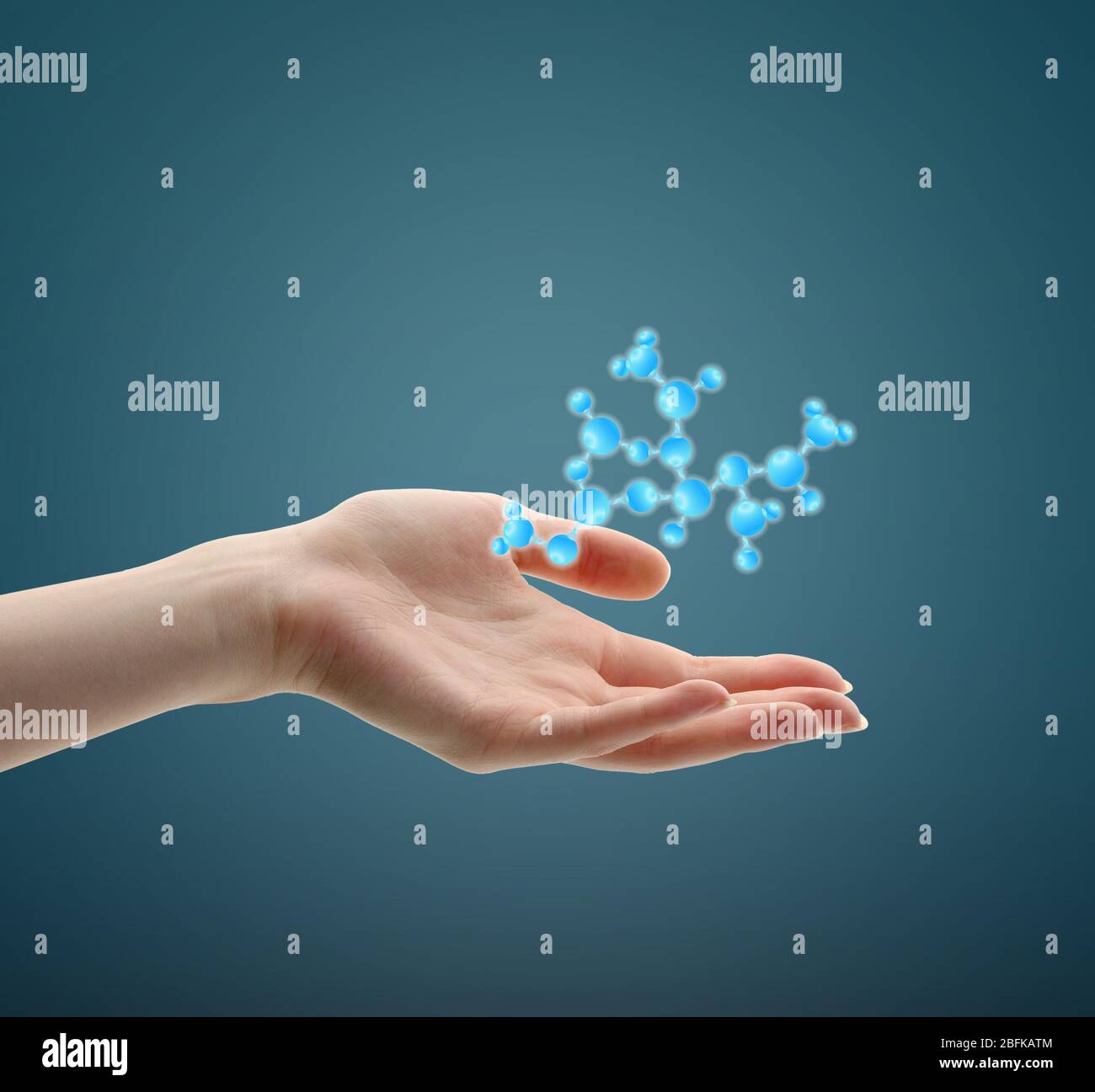 Structure de la peau humaine atome Banque de photographies et d’images ...