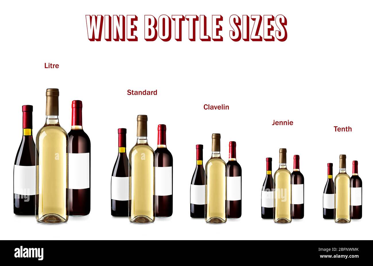 Tailles de bouteilles de vin Banque de photographies et d’images à ...